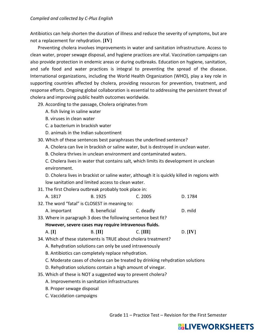 G11_FinalReview… | Free Interactive Worksheets | 7978722