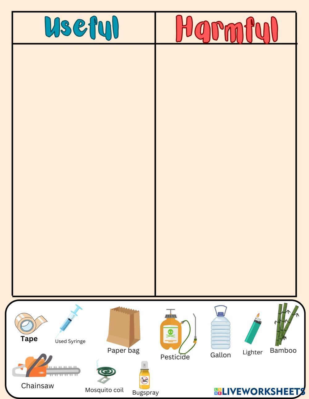 Categorize me | Free Interactive Worksheets | 7979291