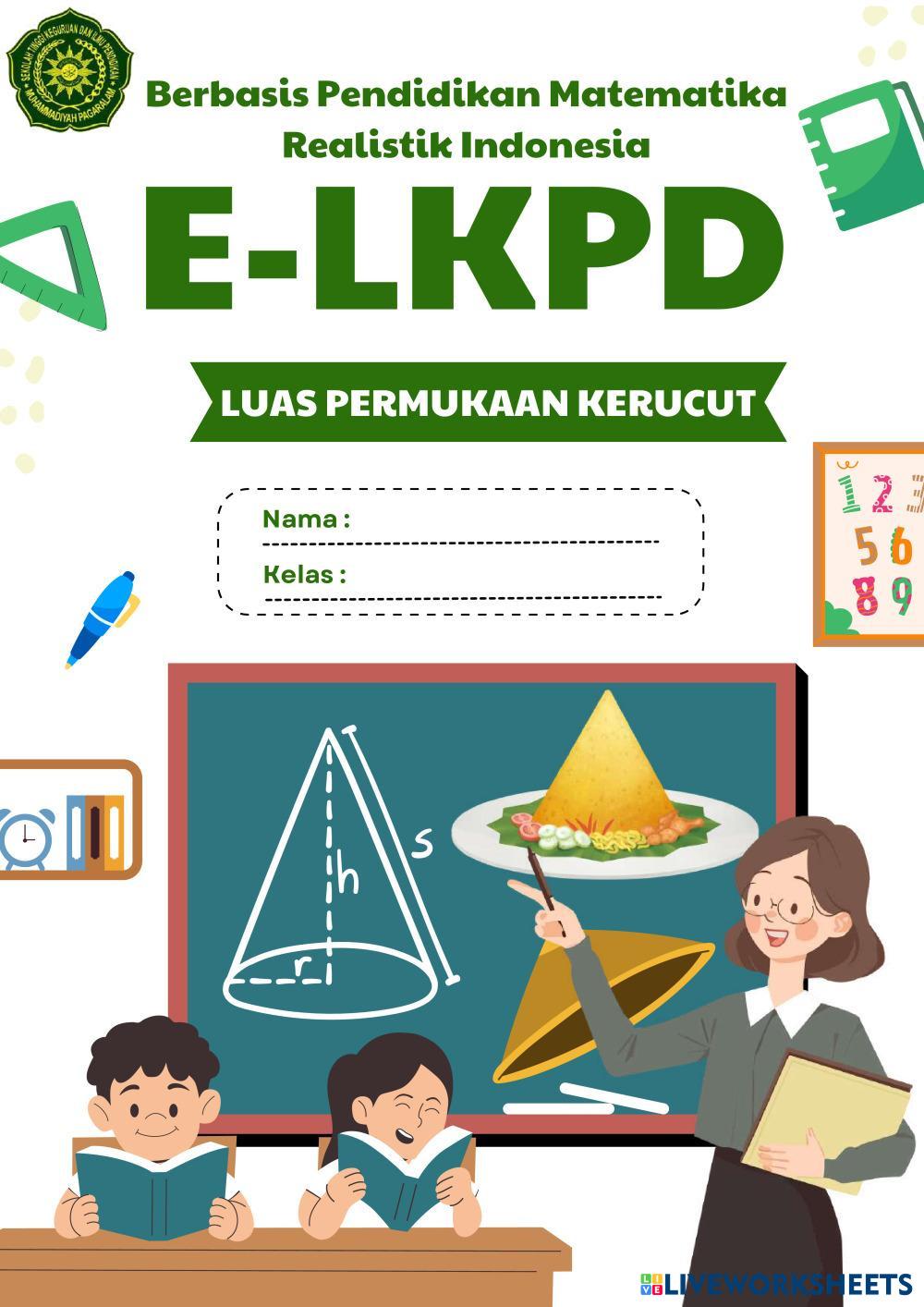 7980499 | E-LKPD Luas Permukaan Kerucut Berbasis PMRI