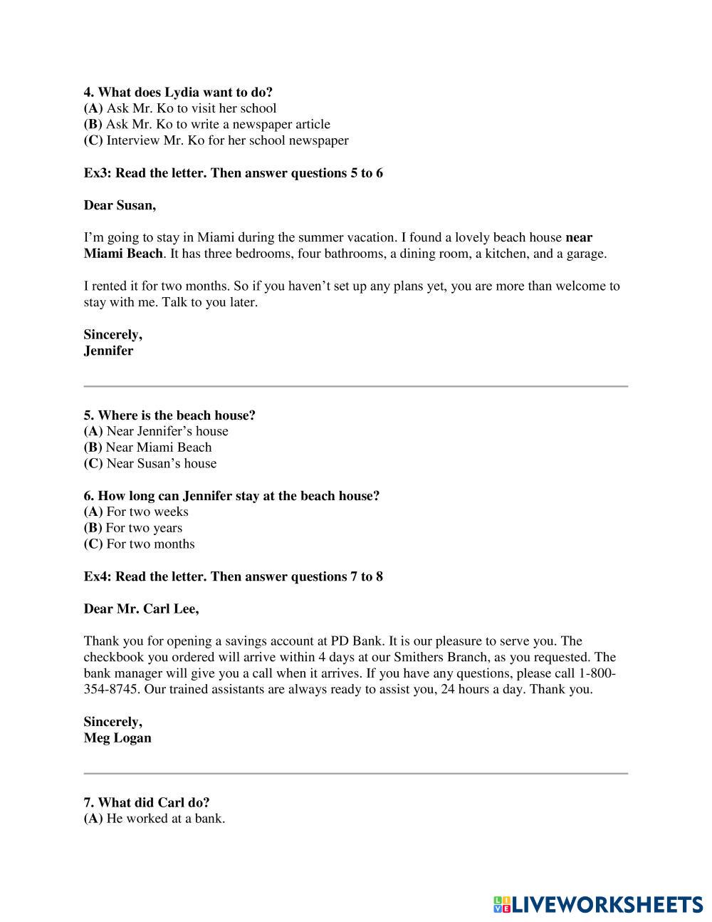 7985129 | Reading 3 | LIME SCHOOL | LiveWorksheets