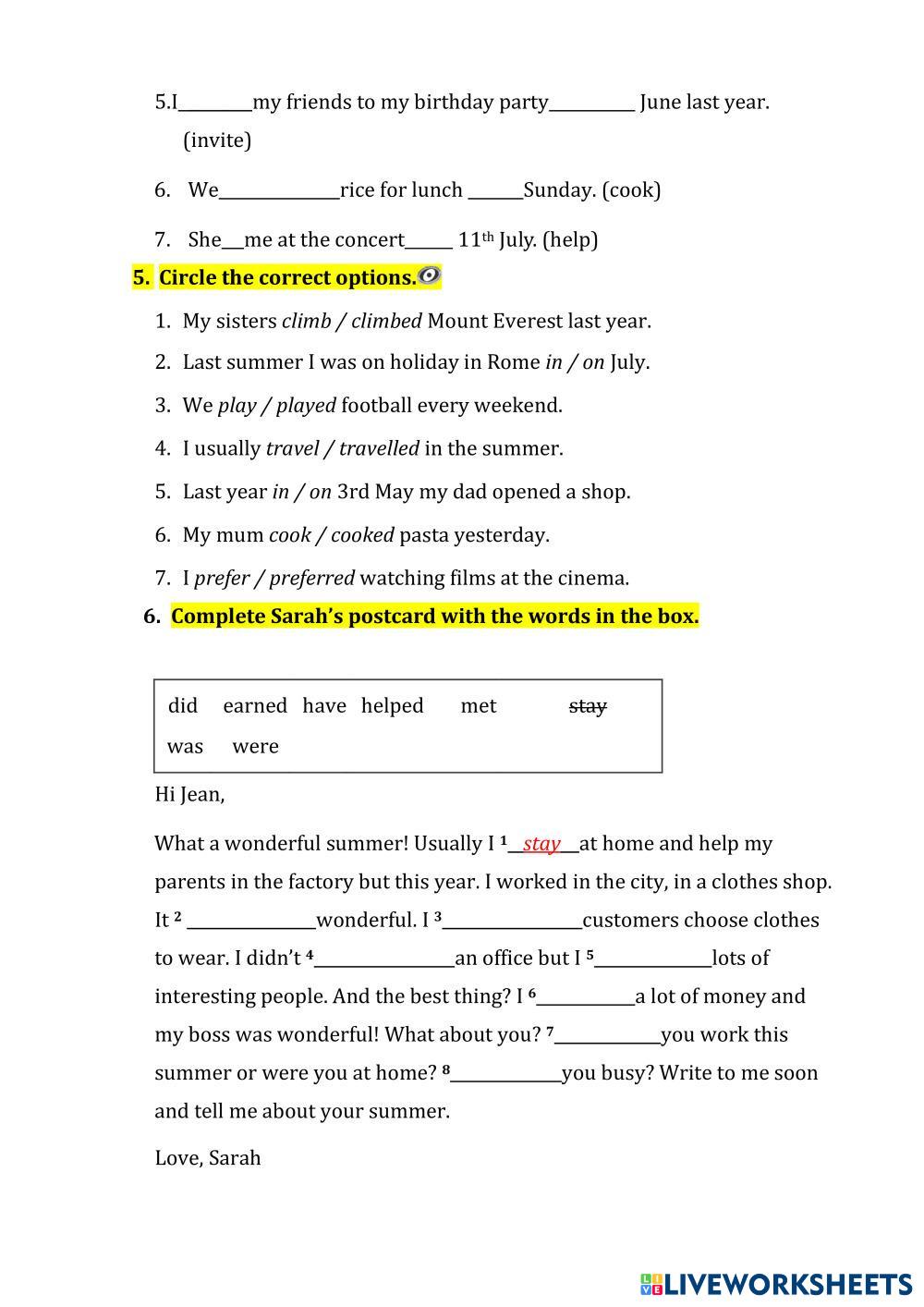 7986196 | Grade 6C - Test | HEH3 | LiveWorksheets