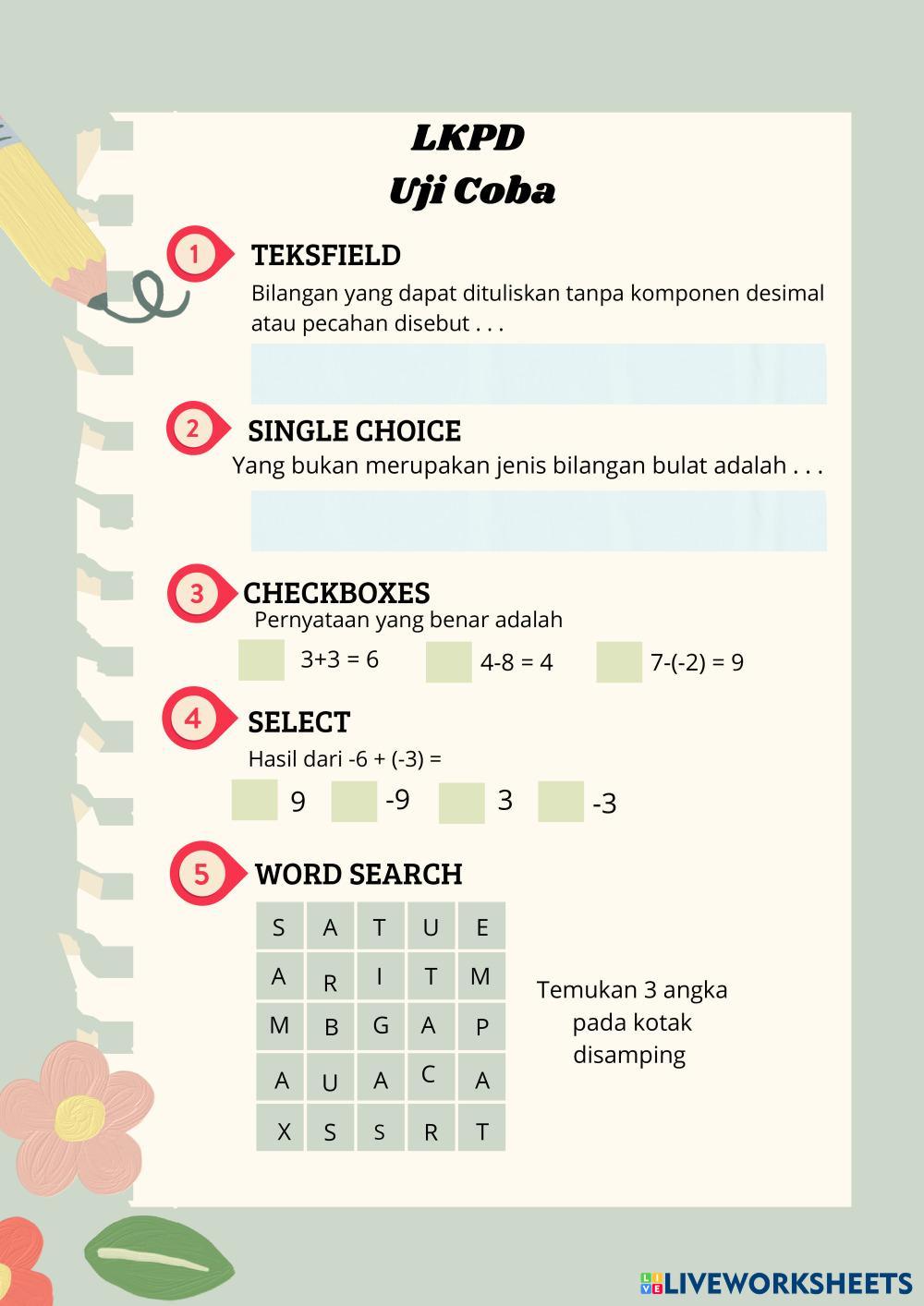 MATEMATIKA | Free Interactive Worksheets | 7986396