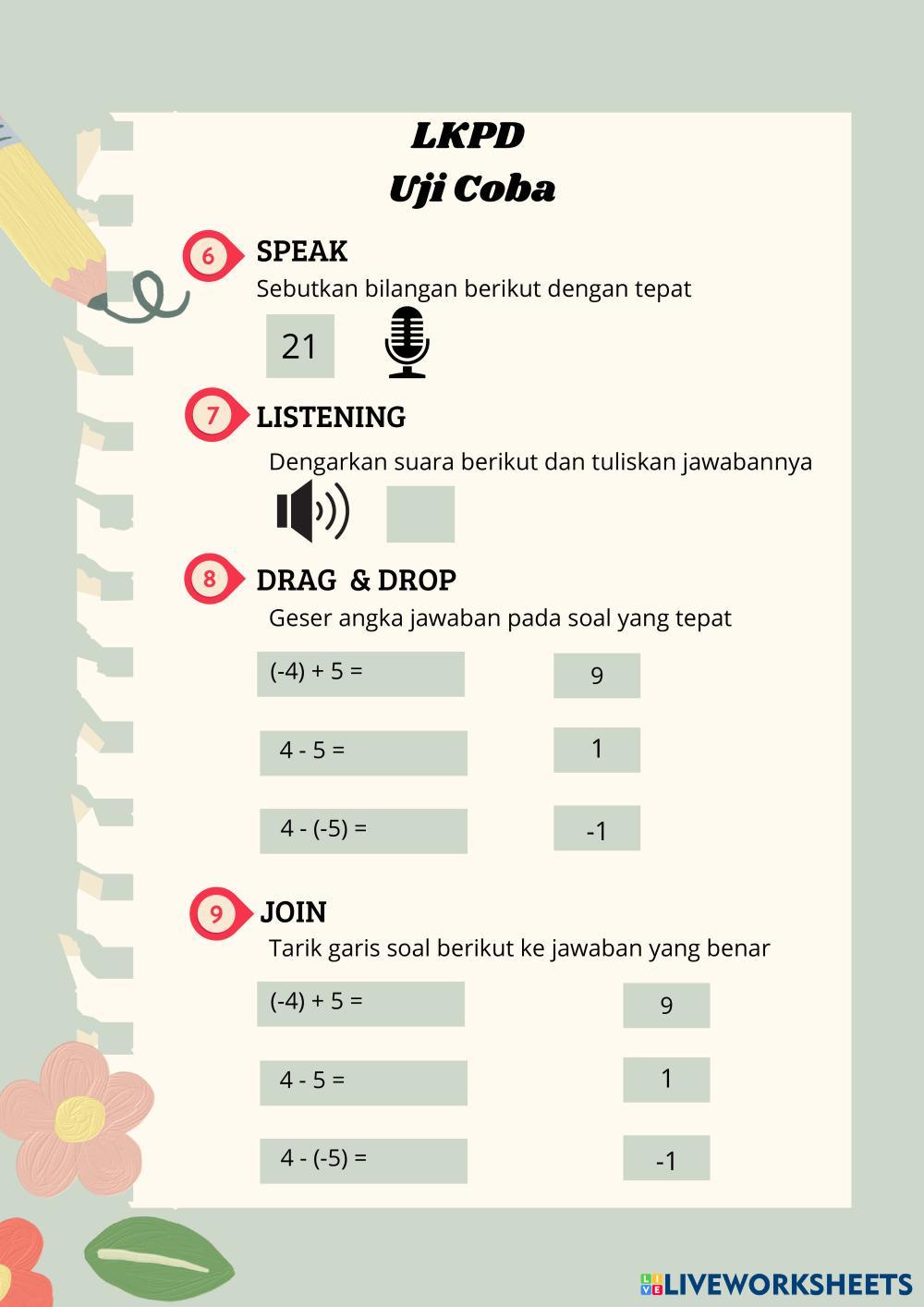 MATEMATIKA | Free Interactive Worksheets | 7986396