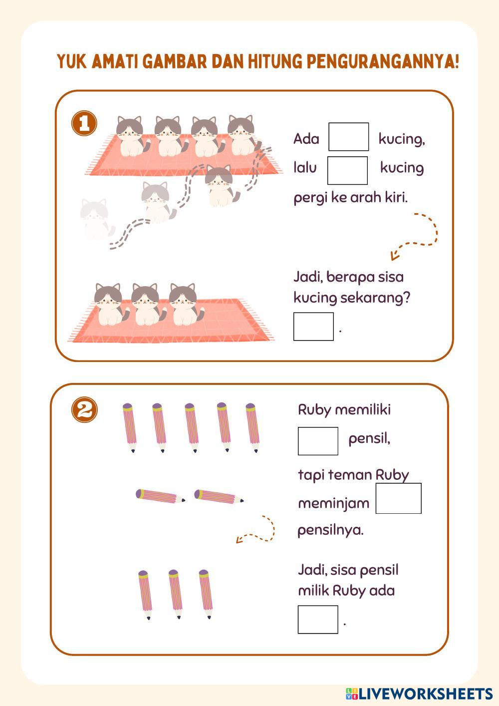 7989595 | Pengurangan Sampai dengan 10 | Radina