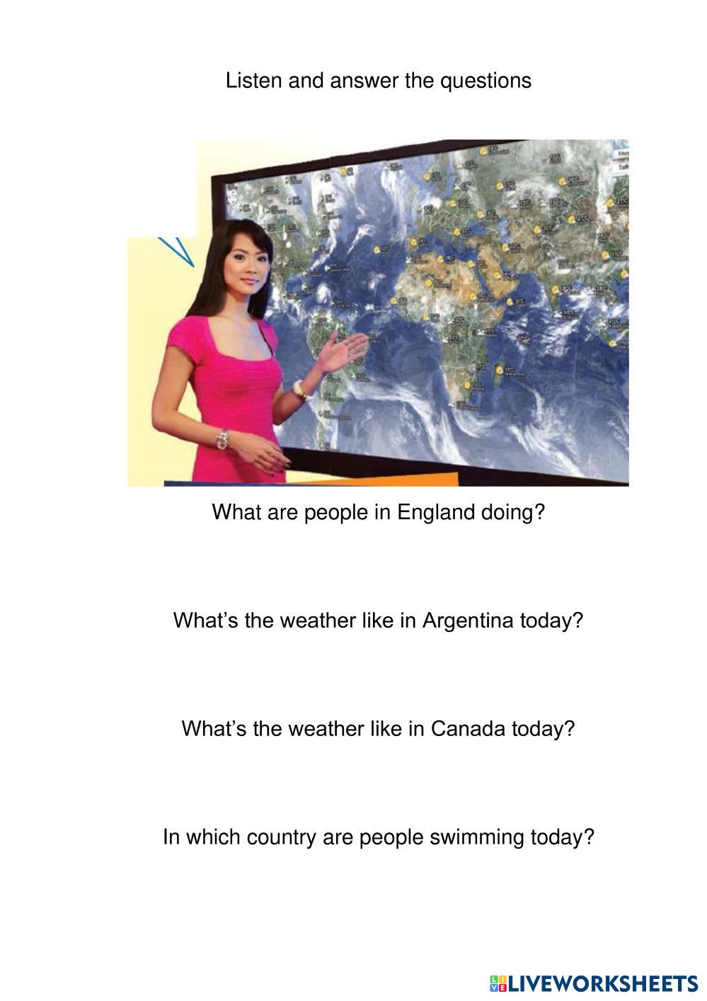 Weather Forecast | Live Worksheets