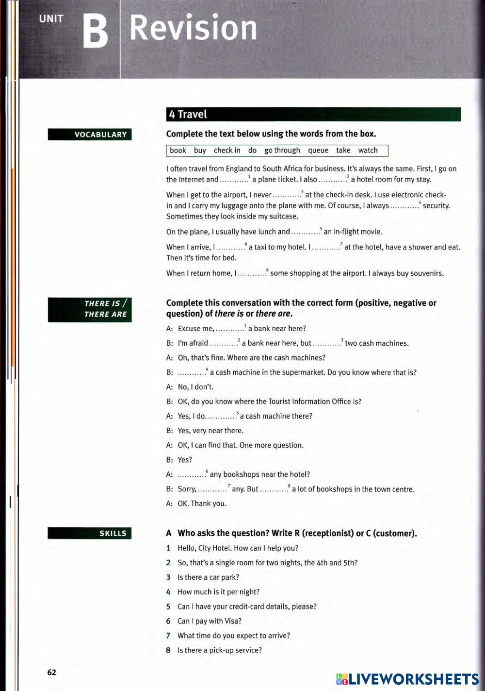 7546630 | Market Leader Elementary ( Revision Unit B)