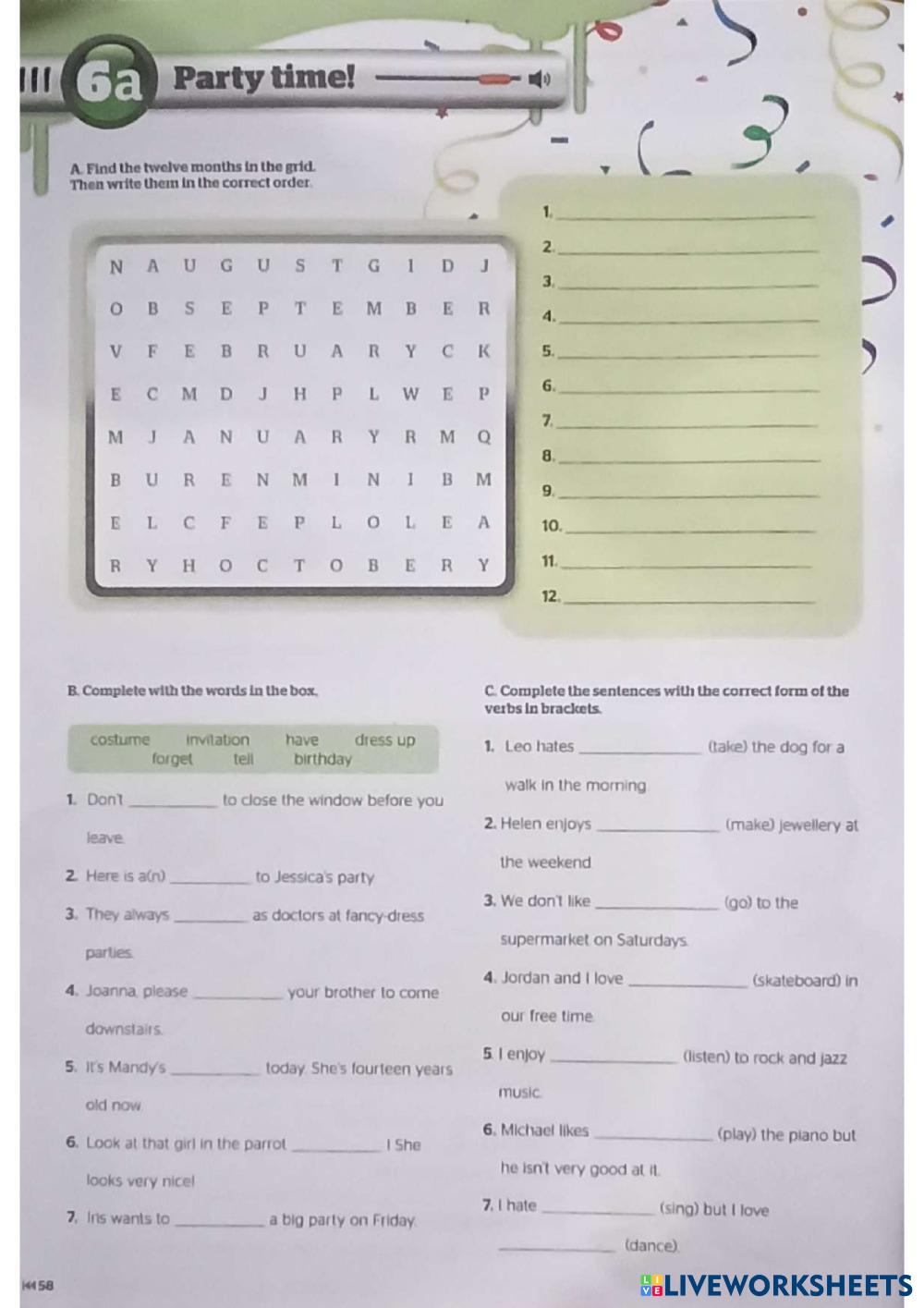 7548890 | Full Blast Plus 5 WB Unit 6a Party Time! p.