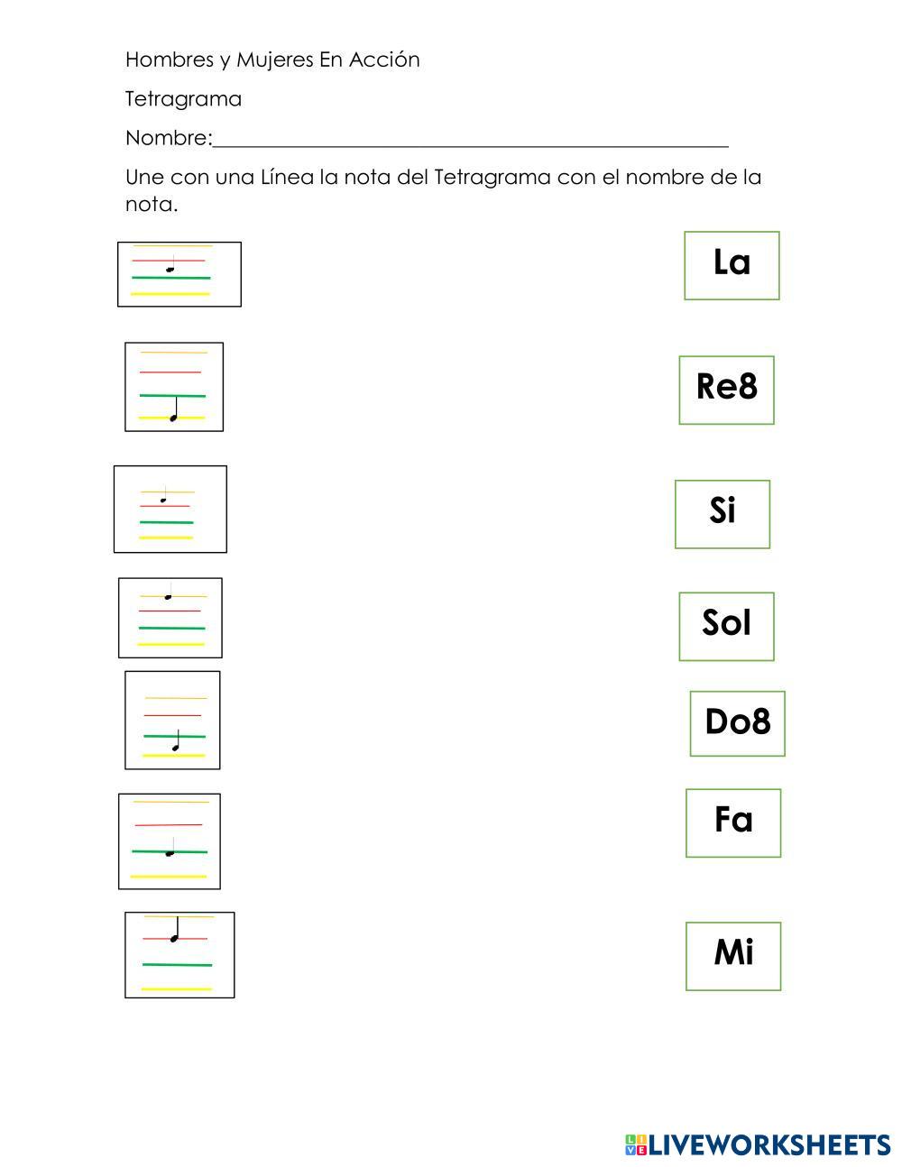 Tetragrama | Live Worksheets