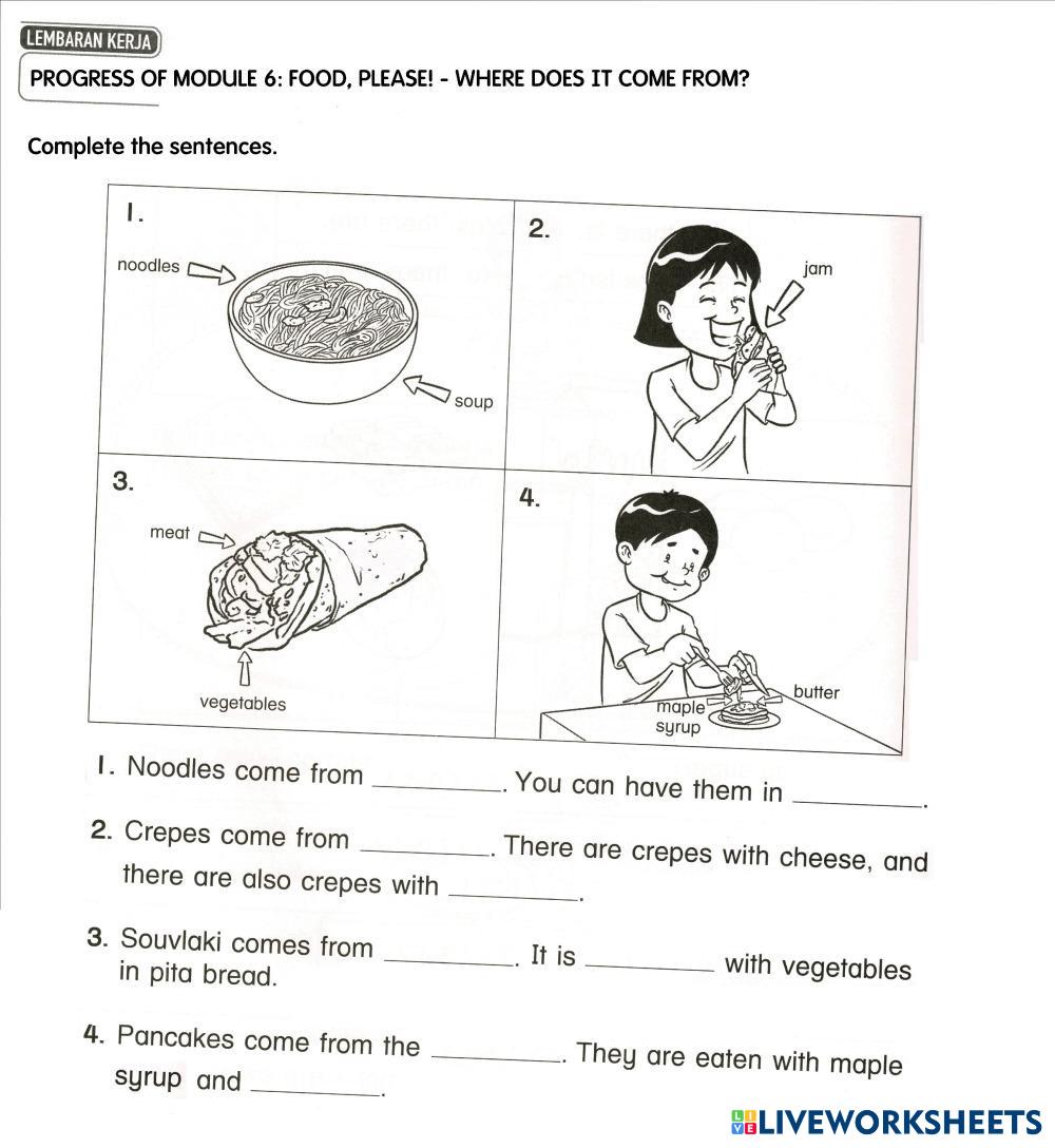 Progress of Module 6: Food, please! and Module 7: Out and About | Live ...