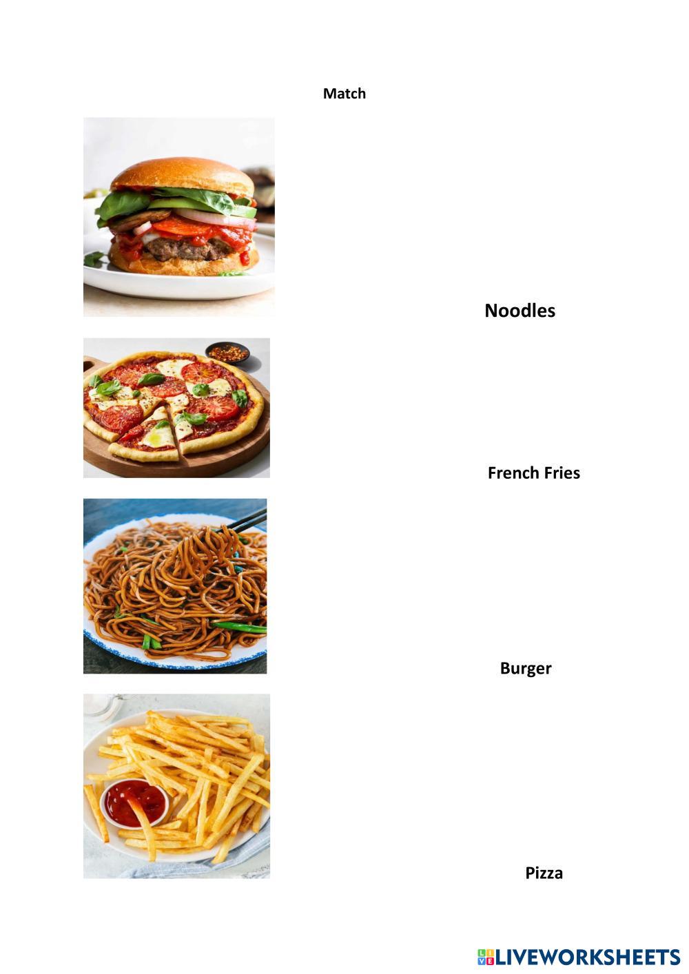 Types of foods | Live Worksheets