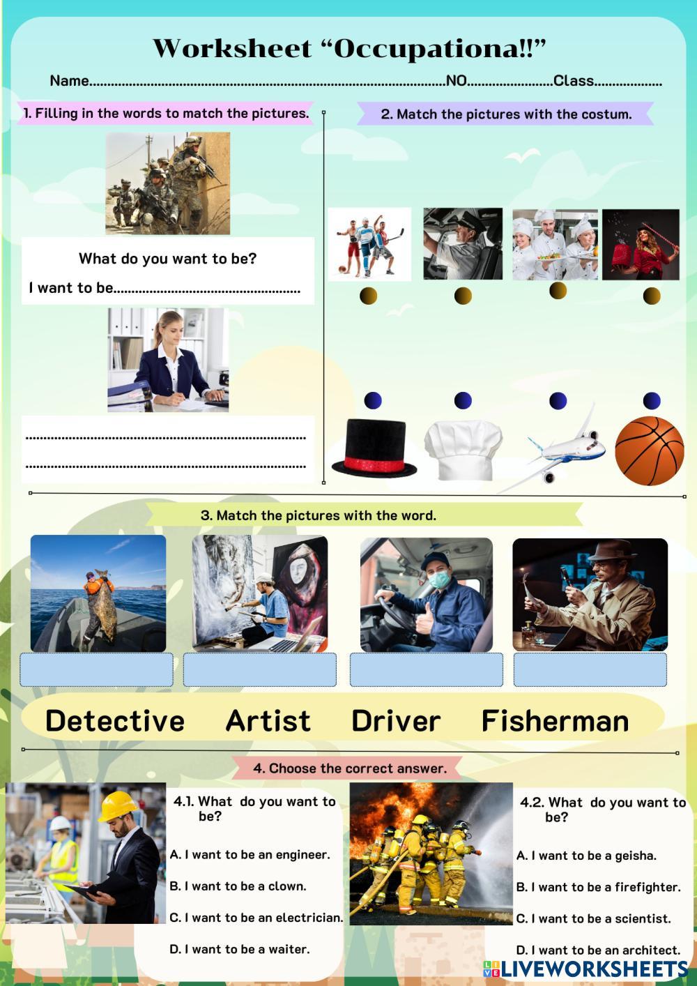 Occupations!! | Live Worksheets