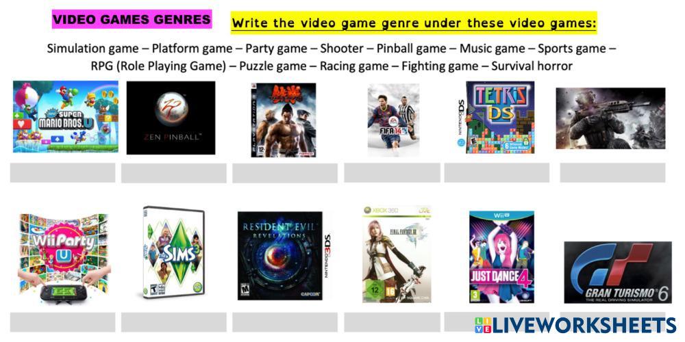 Video games genres | lareinedangleterre | Live