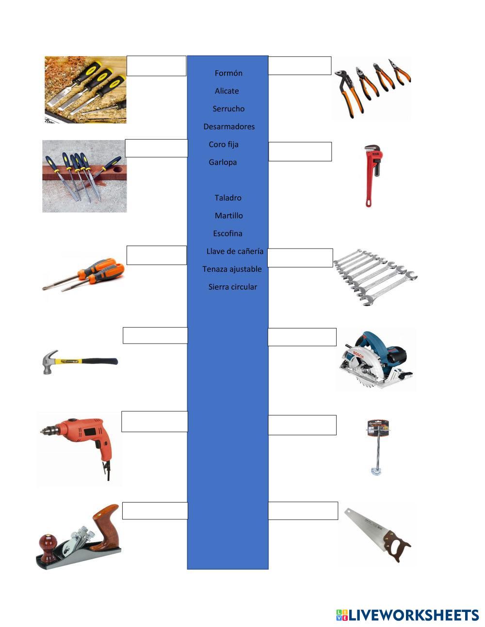 HERRAMIENTAS | Live Worksheets