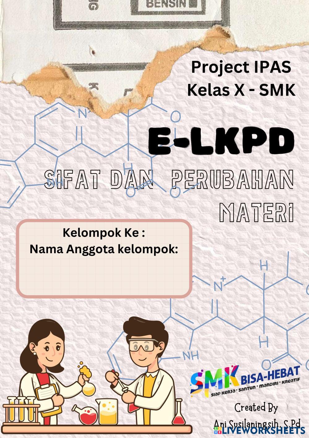 E-LKPD KIMIA 7805830 | ANI SUSILANINGSIH ME | Live