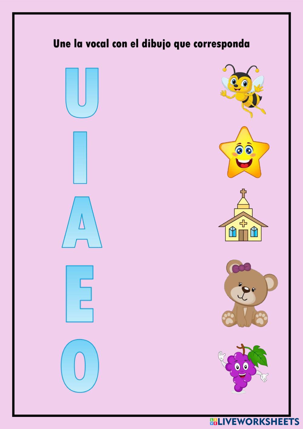 Vocales | Free Interactive Worksheets | 7558942