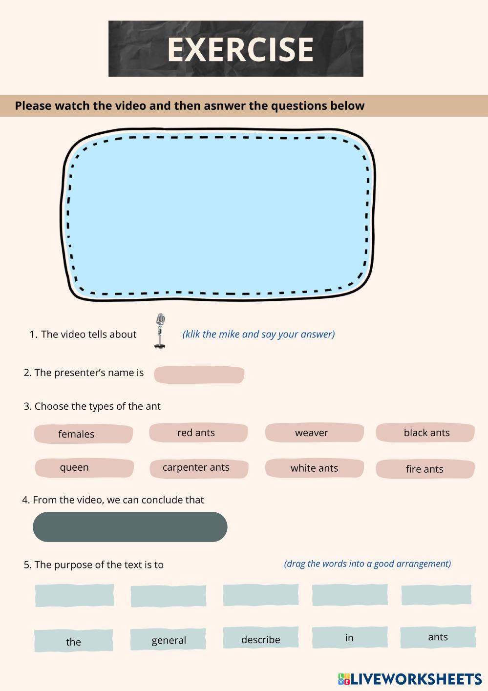 Report Text Wor… | Free Interactive Worksheets | 7559700