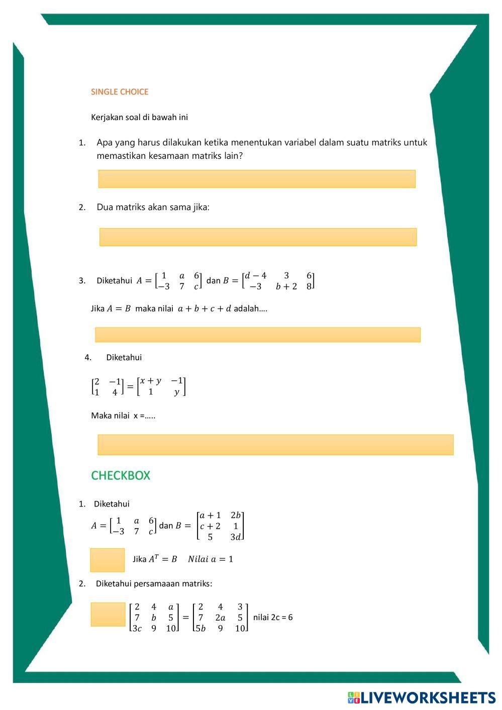 7559778 | LKPD MATEMATIKA KELAS XI(TRANSPOSE DAN KESAMAAN