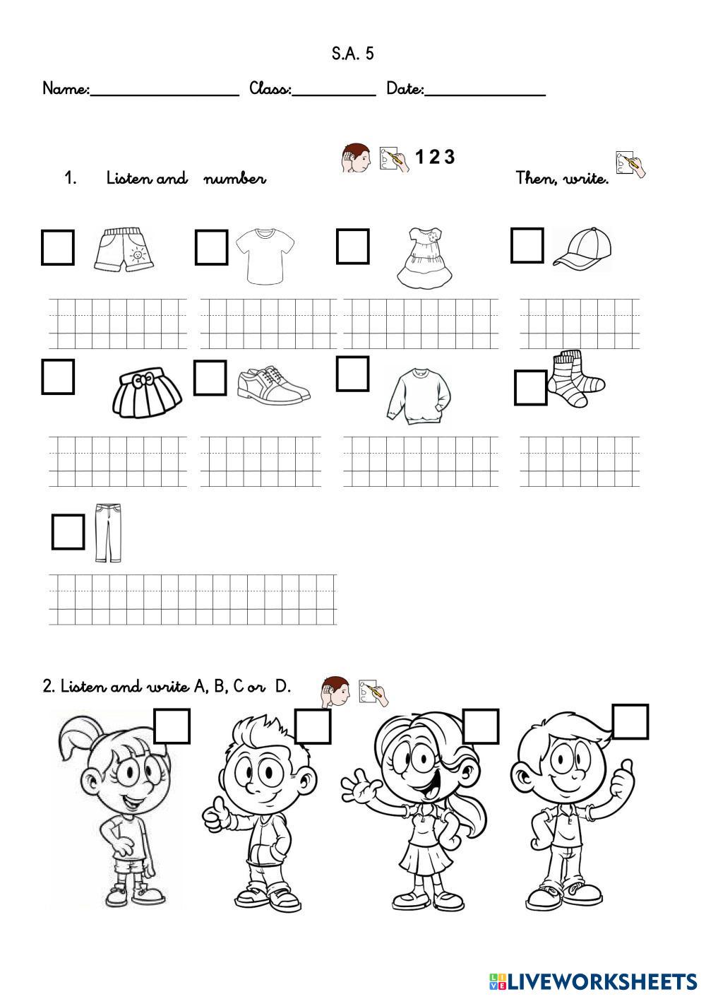 CLOTHES 8 | Live Worksheets
