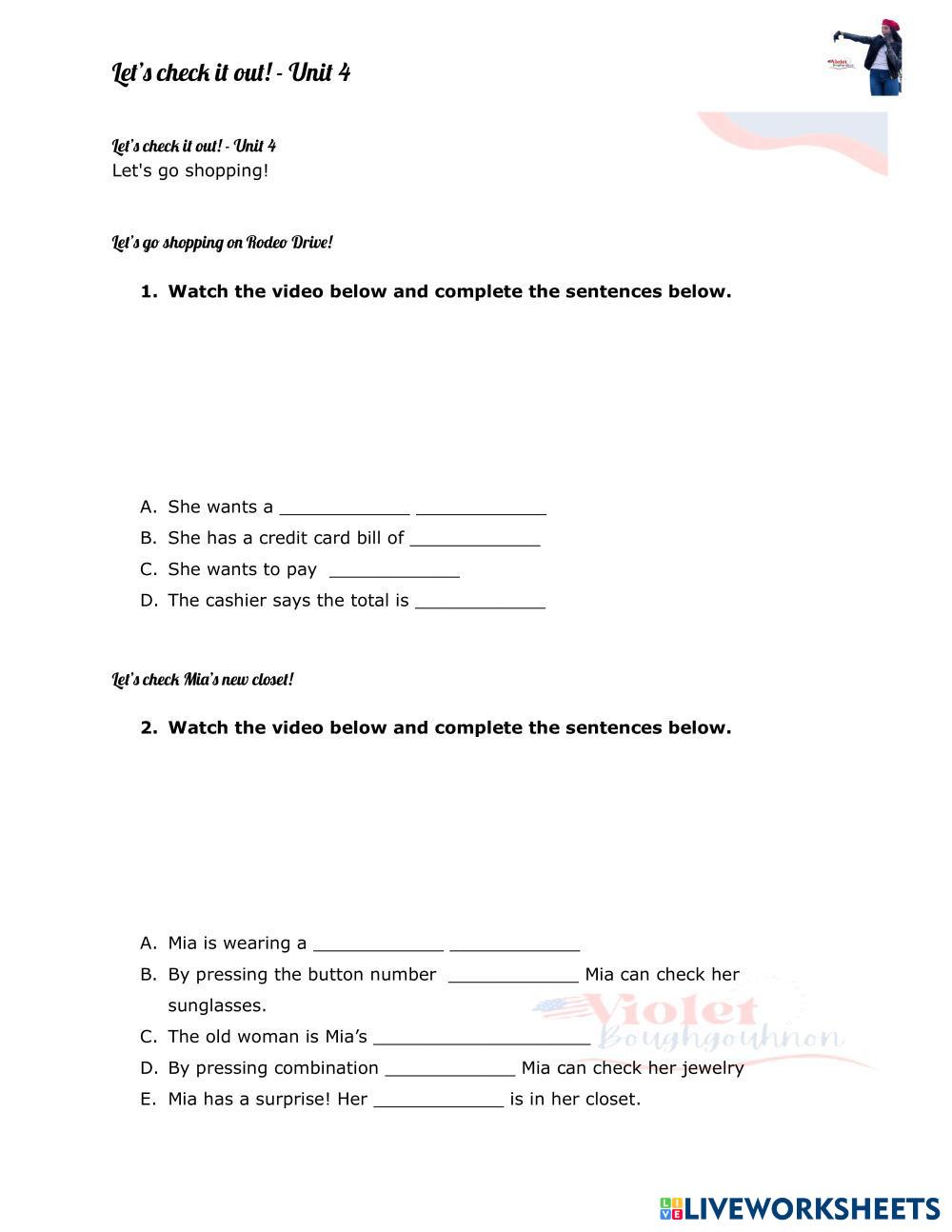 let's check some clips! | Live Worksheets