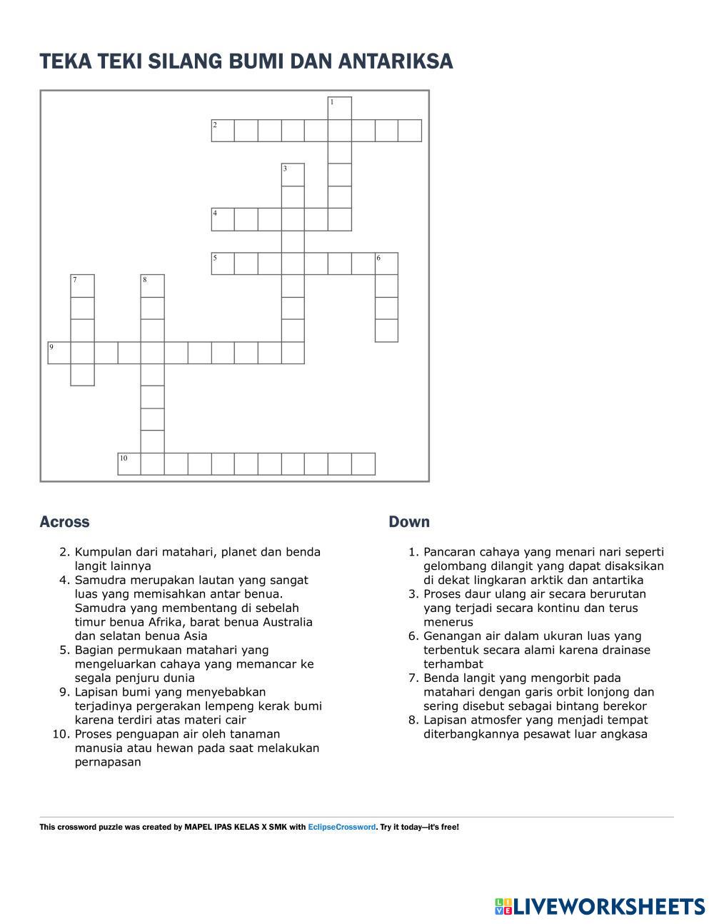 IPAS KELAS X SMK | Live Worksheets