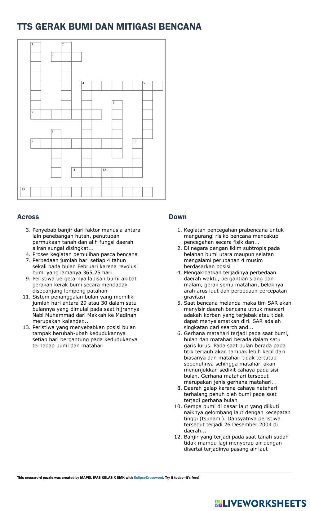 7564172 | IPAS KELAS X SMK | Irmawati | LiveWorksheets