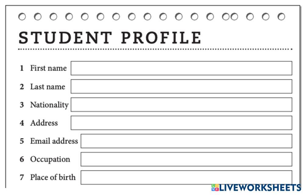 Personal Inform… | Free Interactive Worksheets | 7564477