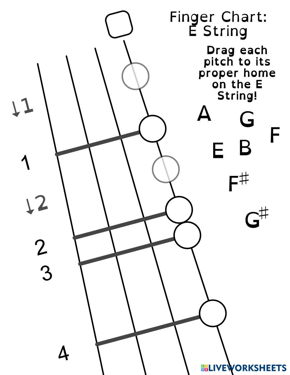E String Chart! (Violin) | Live Worksheets