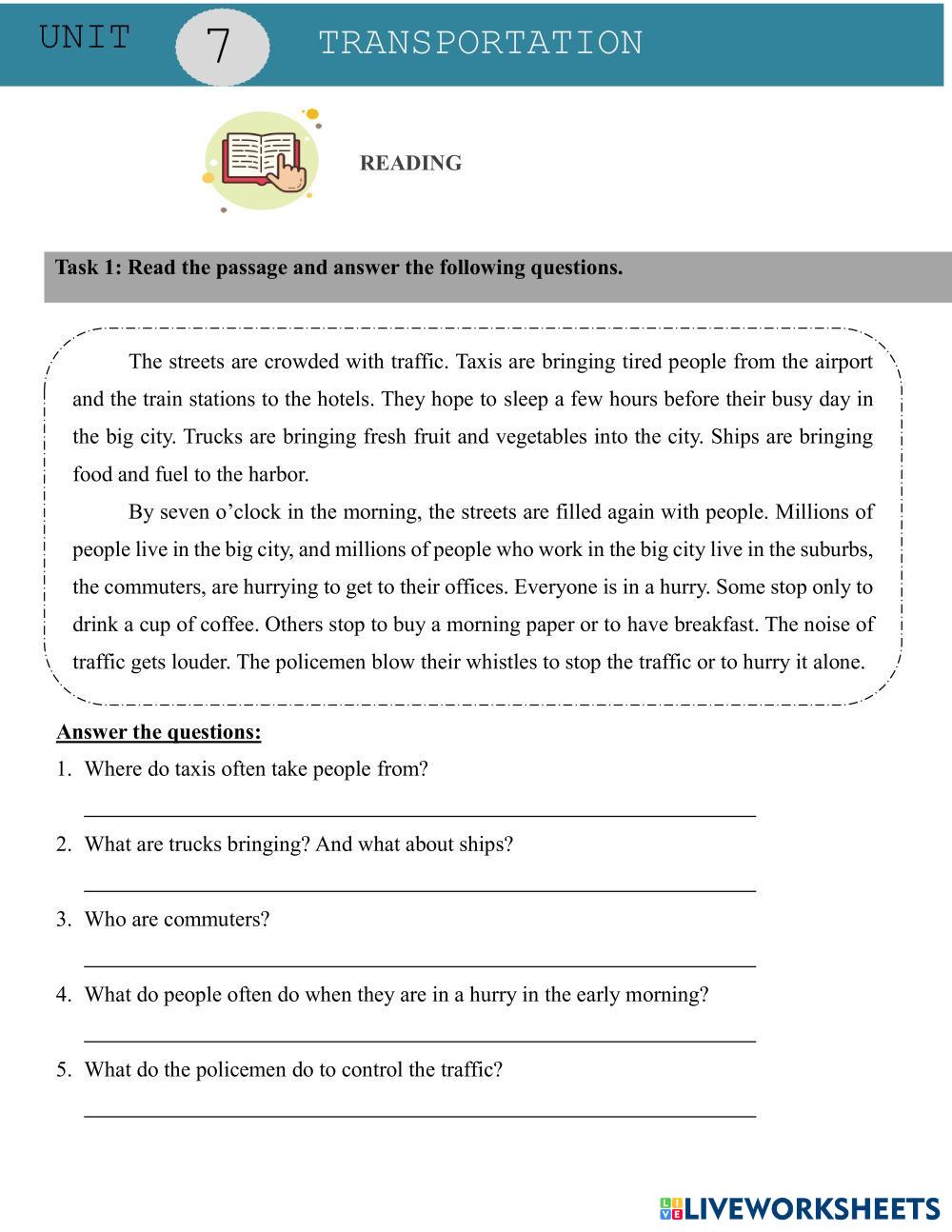 G7-BTBT-U7-READING | Live Worksheets