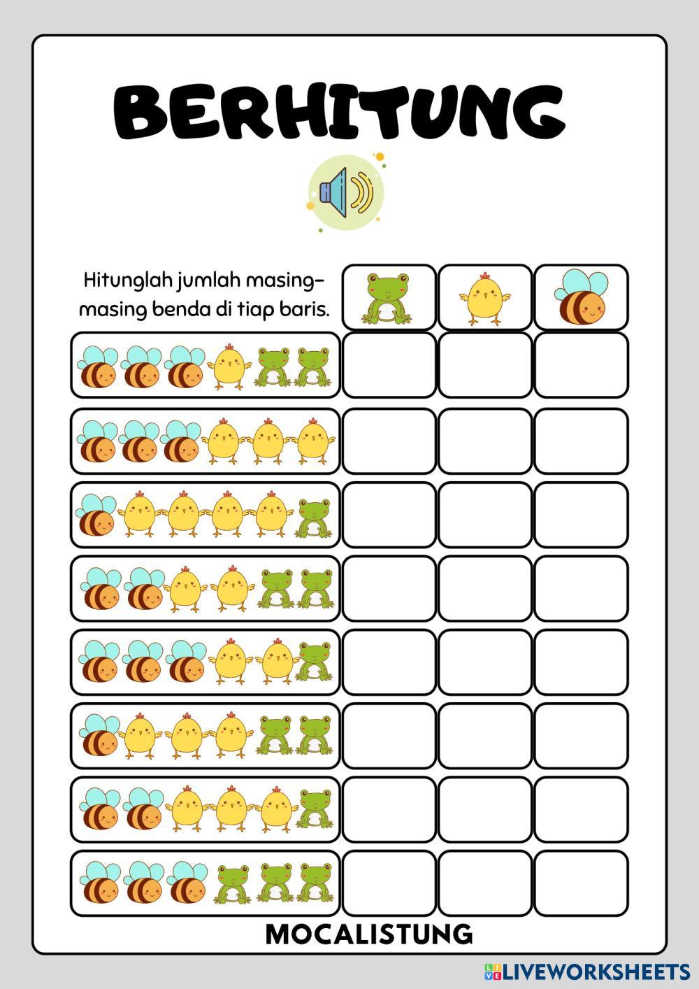 Berhitung | Live Worksheets