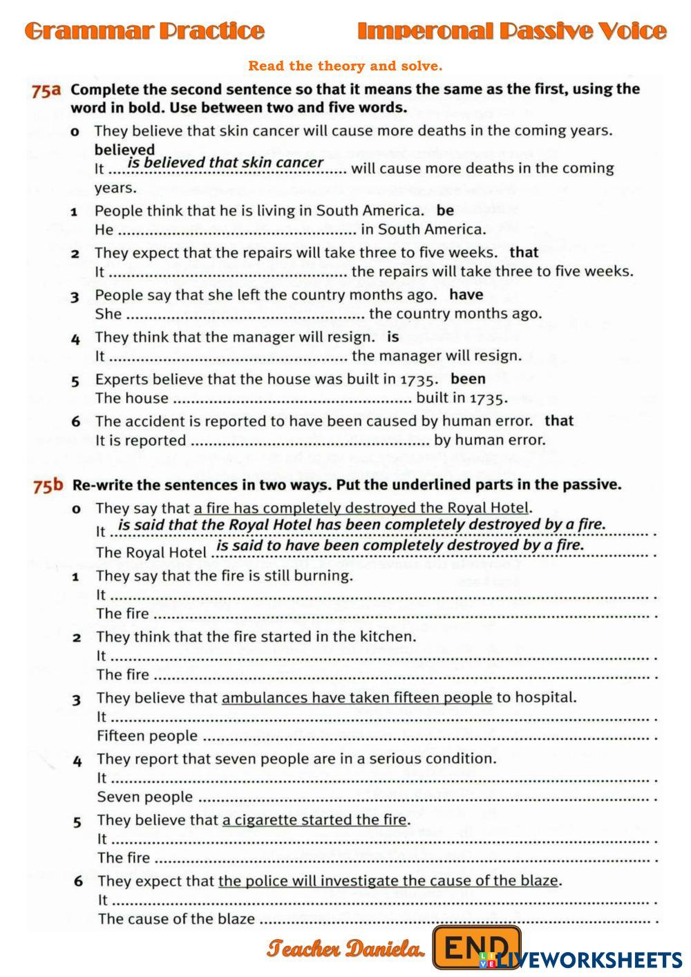 7570175 | Unit 5 - Impersonal Passive Voice - Grammar