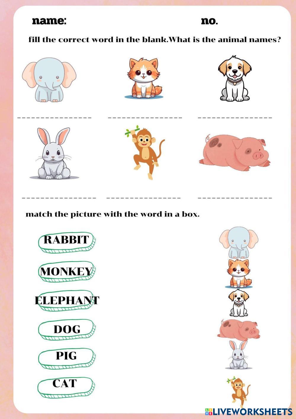 animal | Live Worksheets