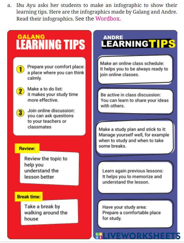 Learning Tips | Free Interactive Worksheets | 7572201