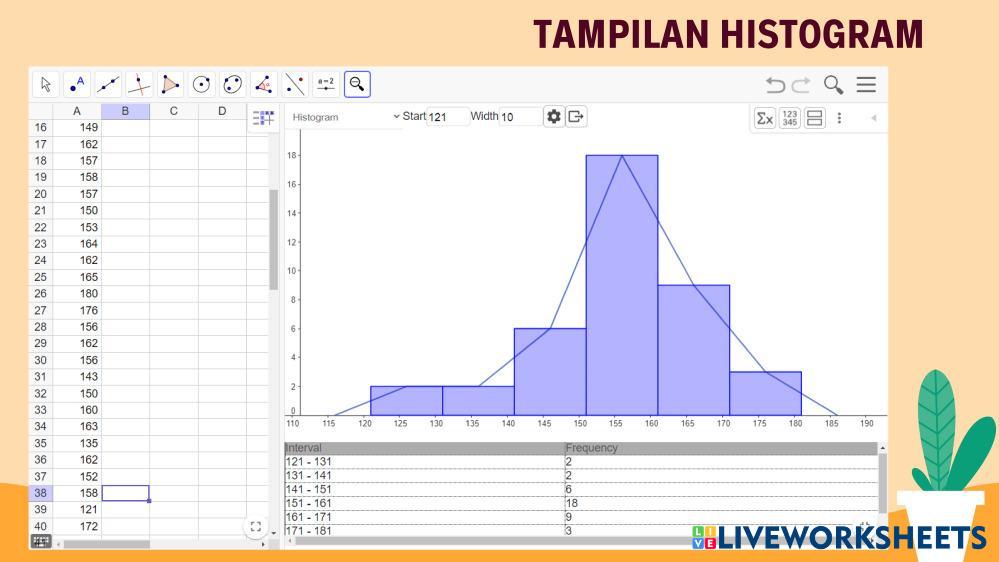 DISTRIBUTION FREQUENCY WORKSHEET | Live Worksheets