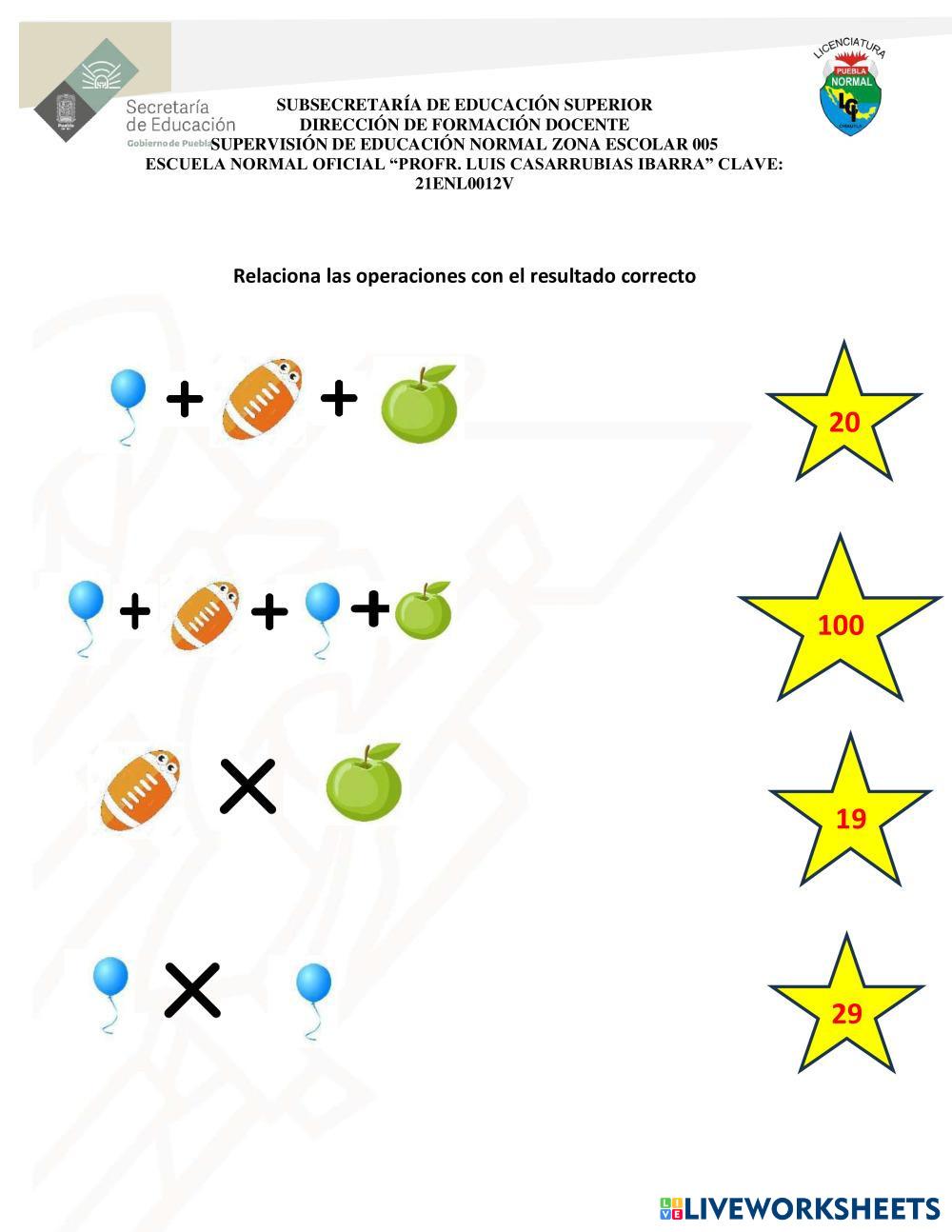 matemáticas | Live Worksheets