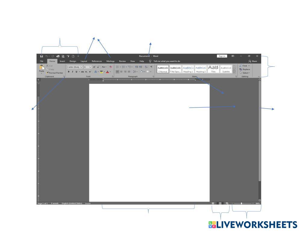 Word screen quiz | Live Worksheets