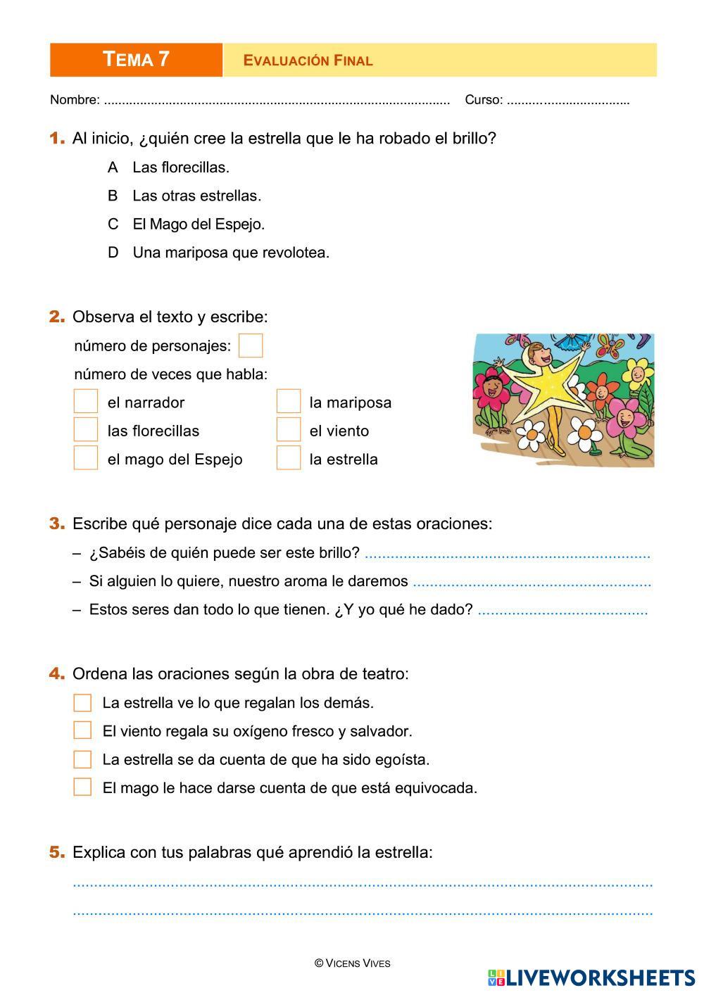 EVALUACIÓN SDA 7 | Free Interactive Worksheets | 7576250