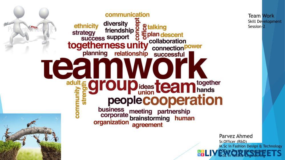 Team work Notes | Live Worksheets