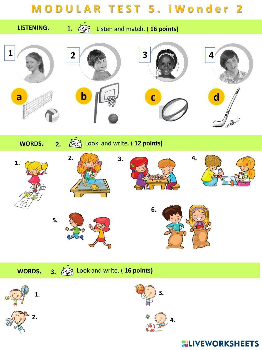 IWonder 2. Modular 5 worksheet | Live Worksheets