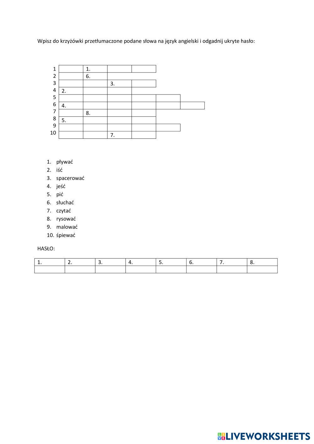 Verbs | Live Worksheets
