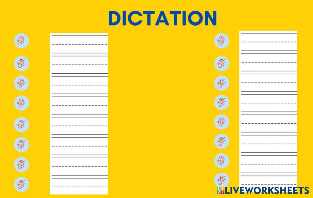 DICTATION | Live Worksheets