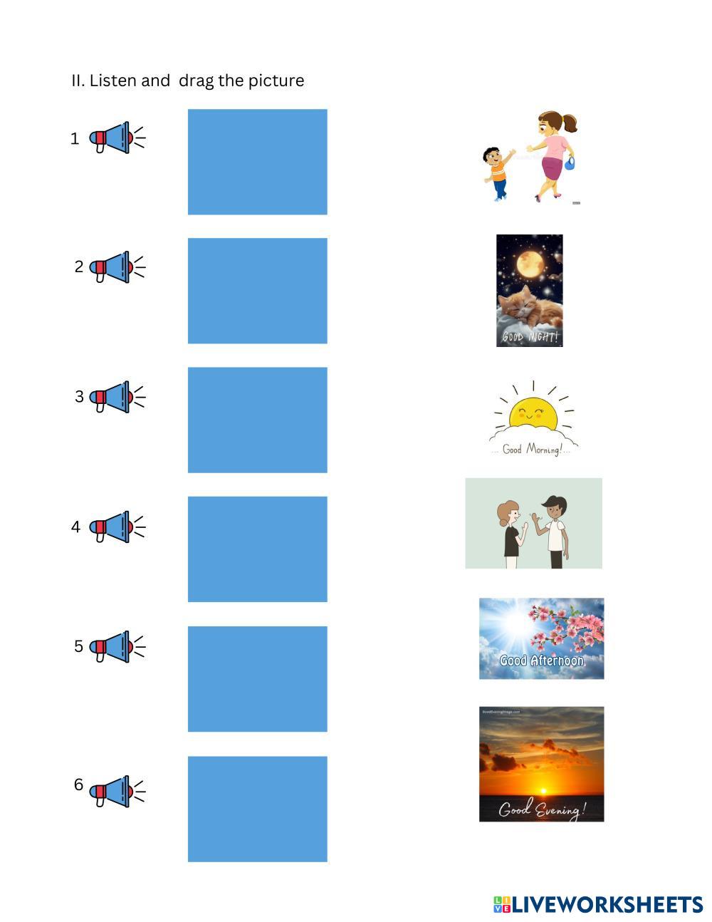 Greetings | Free Interactive Worksheets | 7585607