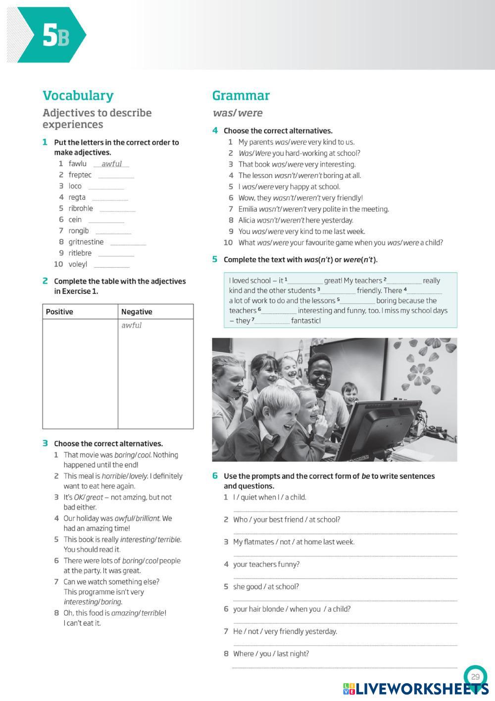 roadmap a2 wb unit 5b | Live Worksheets