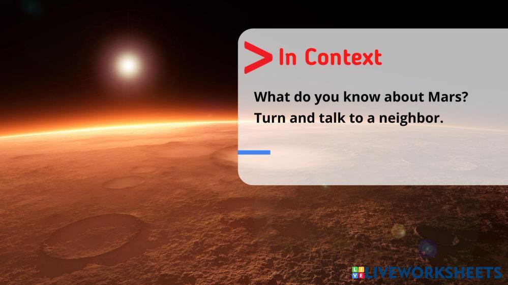 Martian Geology | Live Worksheets