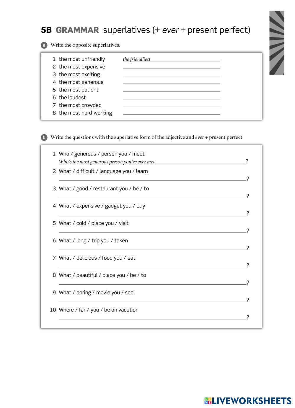 GB5 - Unit 5B - Grammar 7587522 | Aaron Fitzgerald | Live