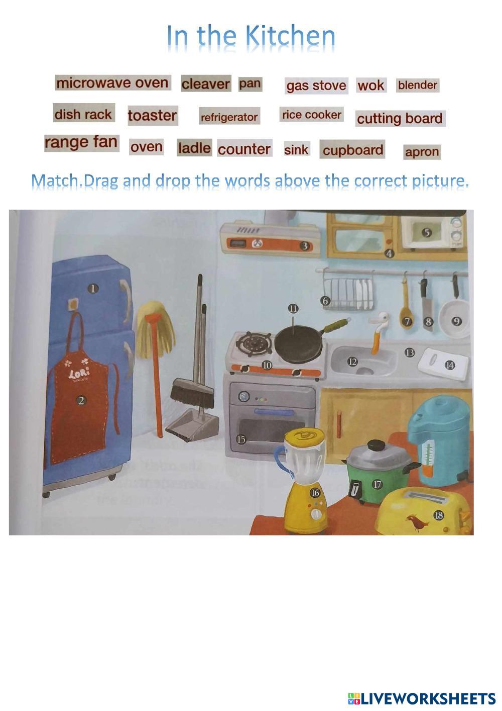 Kitchen | Live Worksheets
