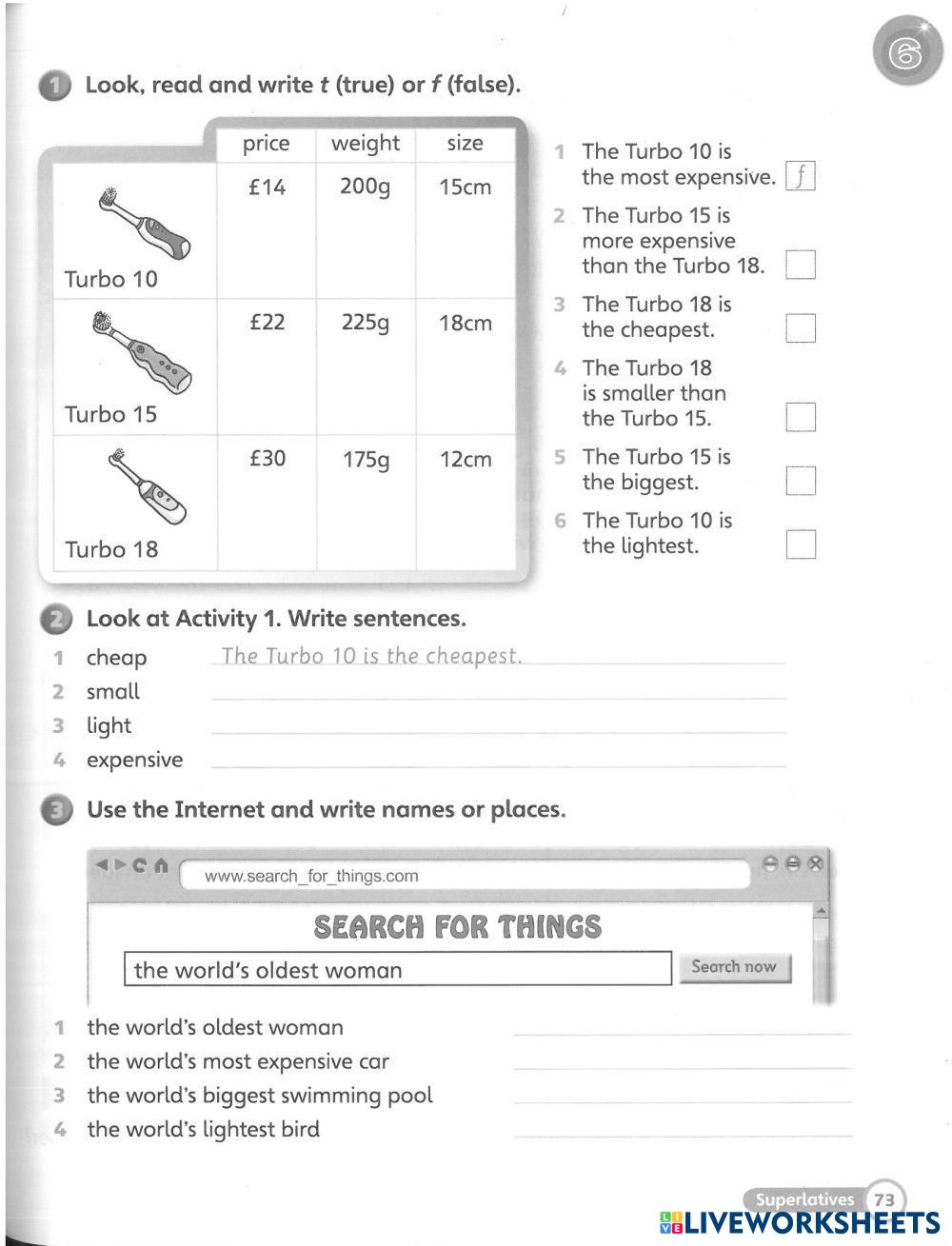 Superminds 3 WB… | Free Interactive Worksheets | 7587501