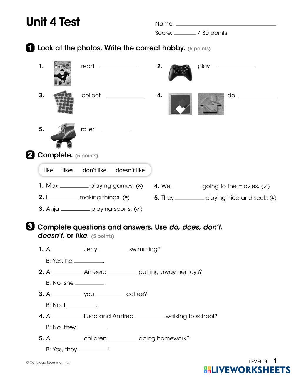 Unit 4 | Live Worksheets