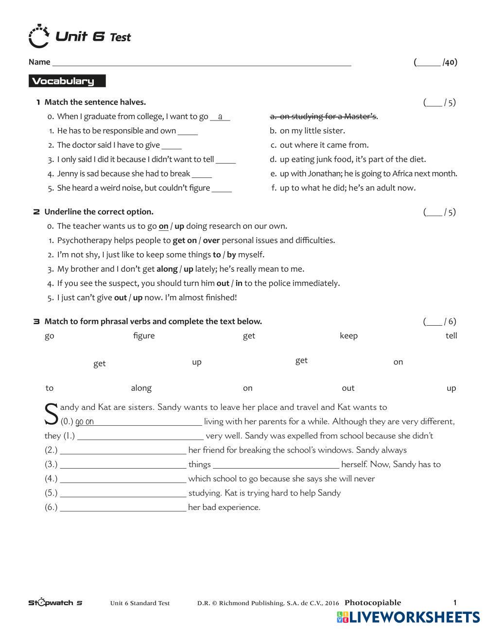 Stopwatch 5 Tes… | Free Interactive Worksheets | 7590991