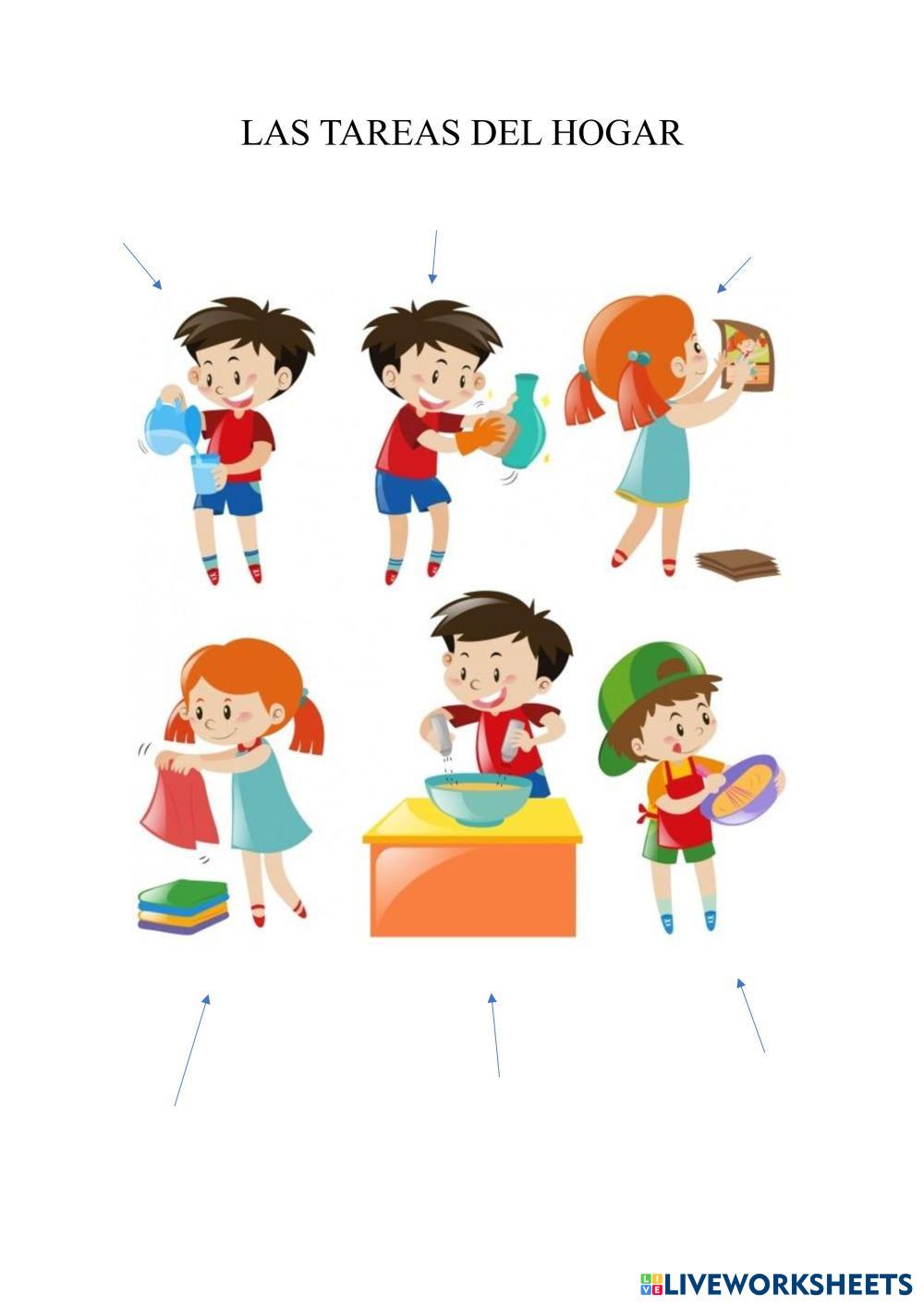 Las tareas del hogar | Live Worksheets