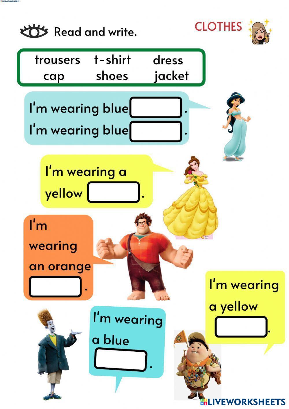 clothes | Live Worksheets